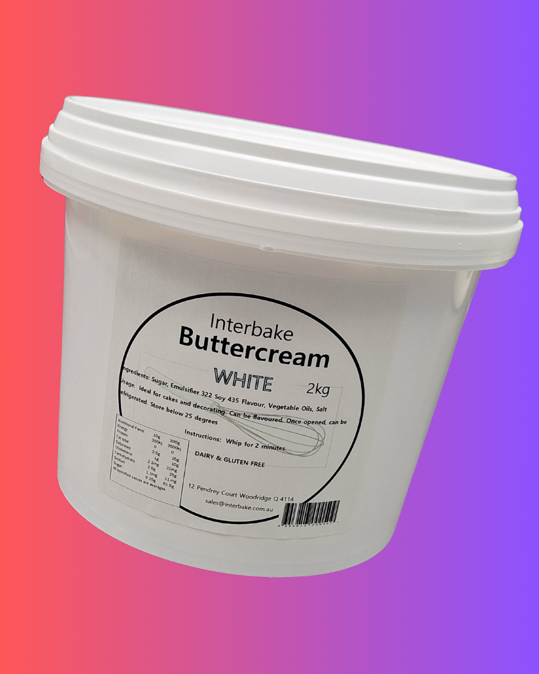 Buttercream Icing | 2kg | Interbake | Vanilla Buttercream – Ipswich ...