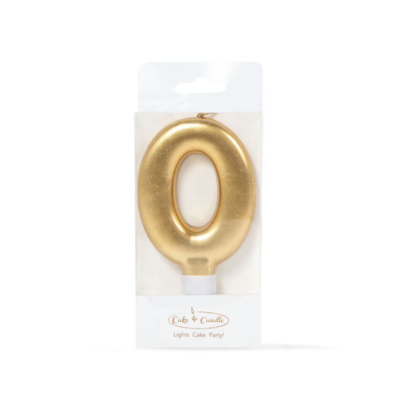 Number 0 | Candle | Gold | Single – Ipswich Cake Room